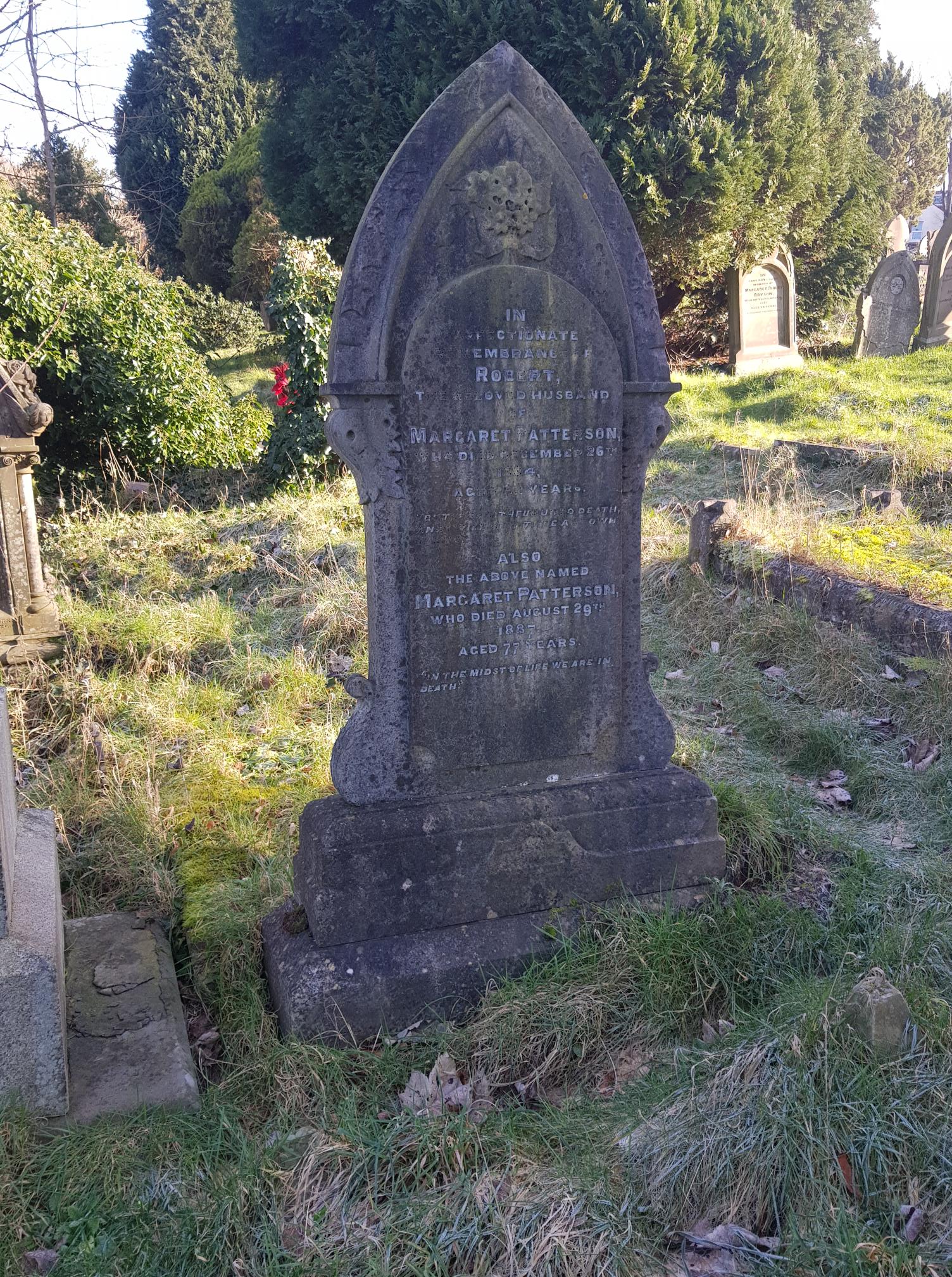 Robert and Margaret Patterson – Radnor Street Cemetery