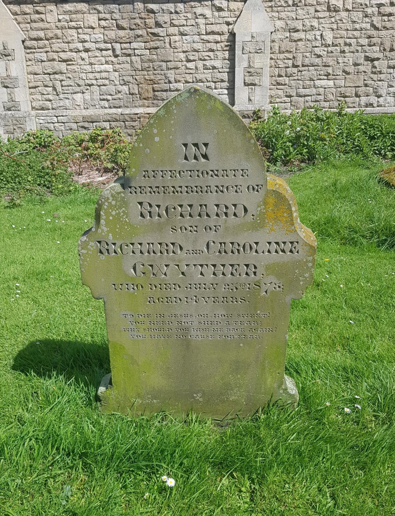 The Gwyther family – but from where? – Radnor Street Cemetery